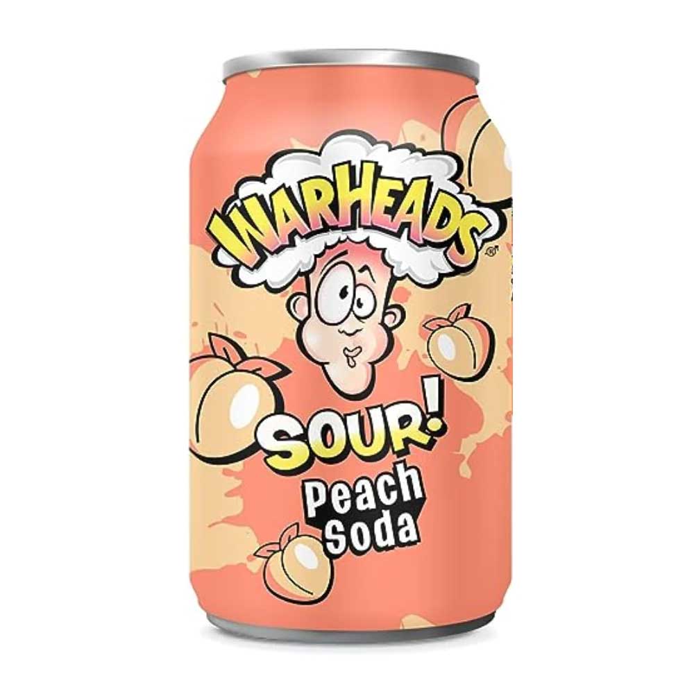 Warheads Sour Peach Soda, 355ml - candymaster